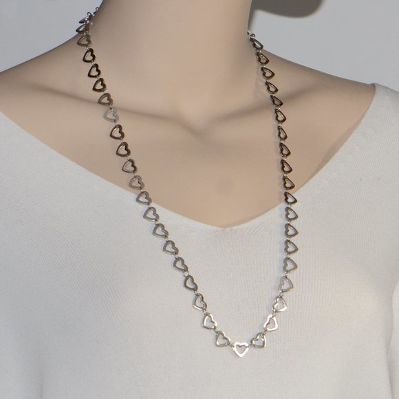 Steel By Design | Jewelry | Steel By Design Heart Shape Link Chain ...